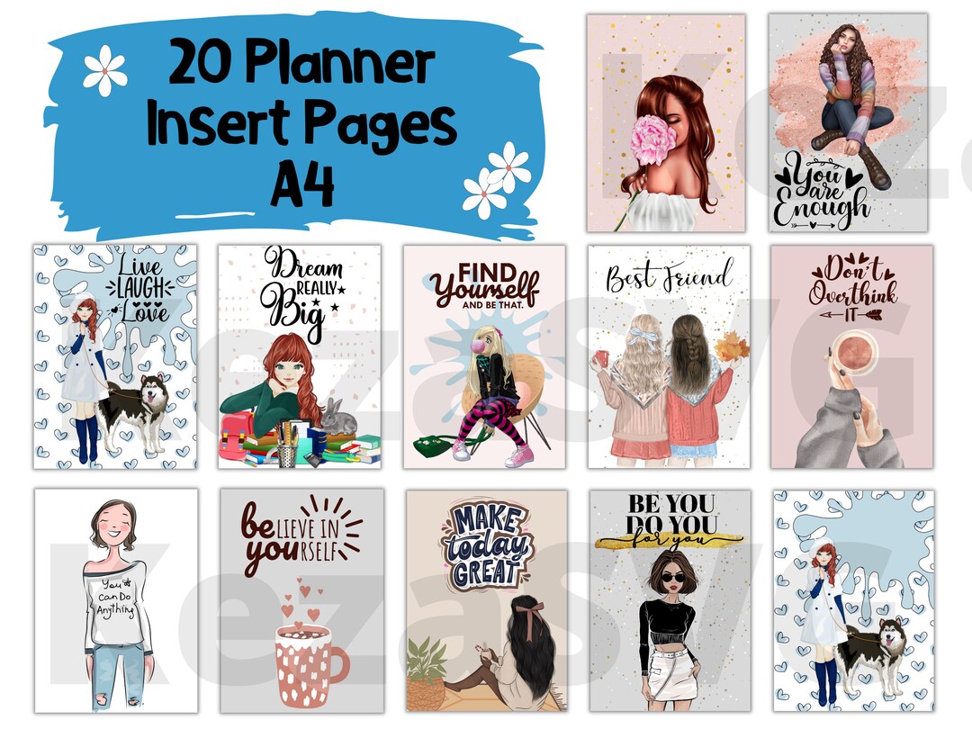 DIGITAL Planner Insert and Cover, Digital Planner Dashboard, PRINTABLE ...