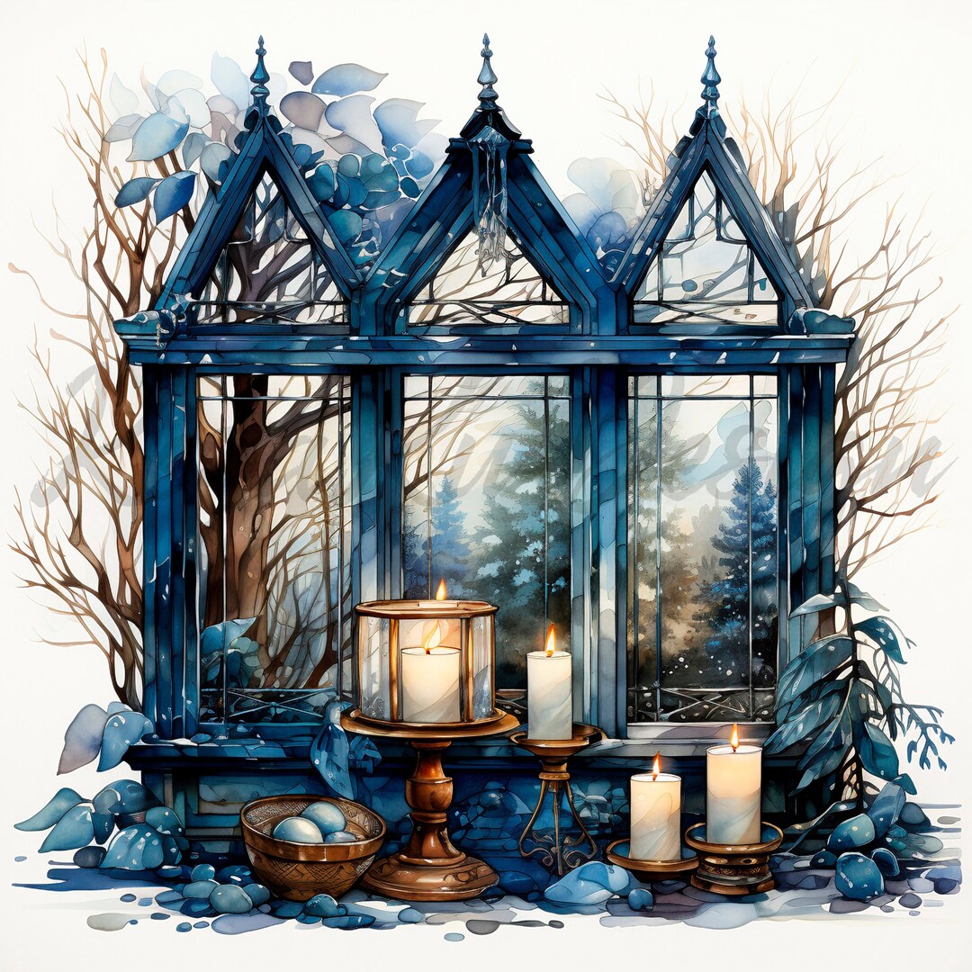 Christmas Winter Window Clipart 12 High Quality Jpgs,merry Christmas ...