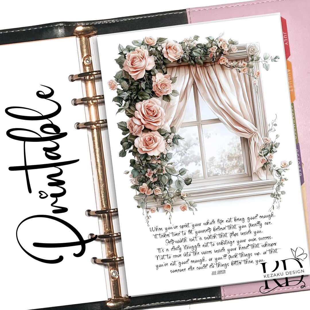 Floral Window Planner Dashboard, Printable Planner Dashboard, Book ...