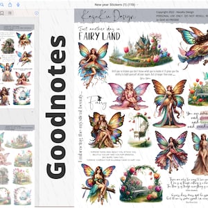 DIGITAL Colorful Light Skin Fairy Stickers-t1, Beautiful Colorful Light ...