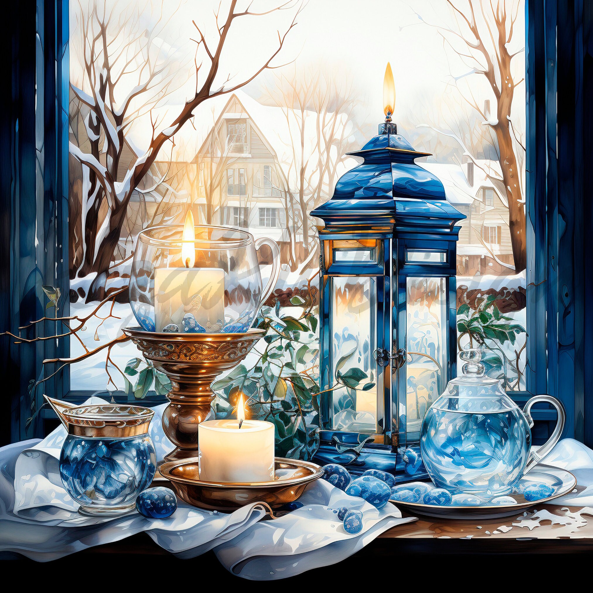 Christmas Winter Window Clipart 12 High Quality Jpgs,merry Christmas ...