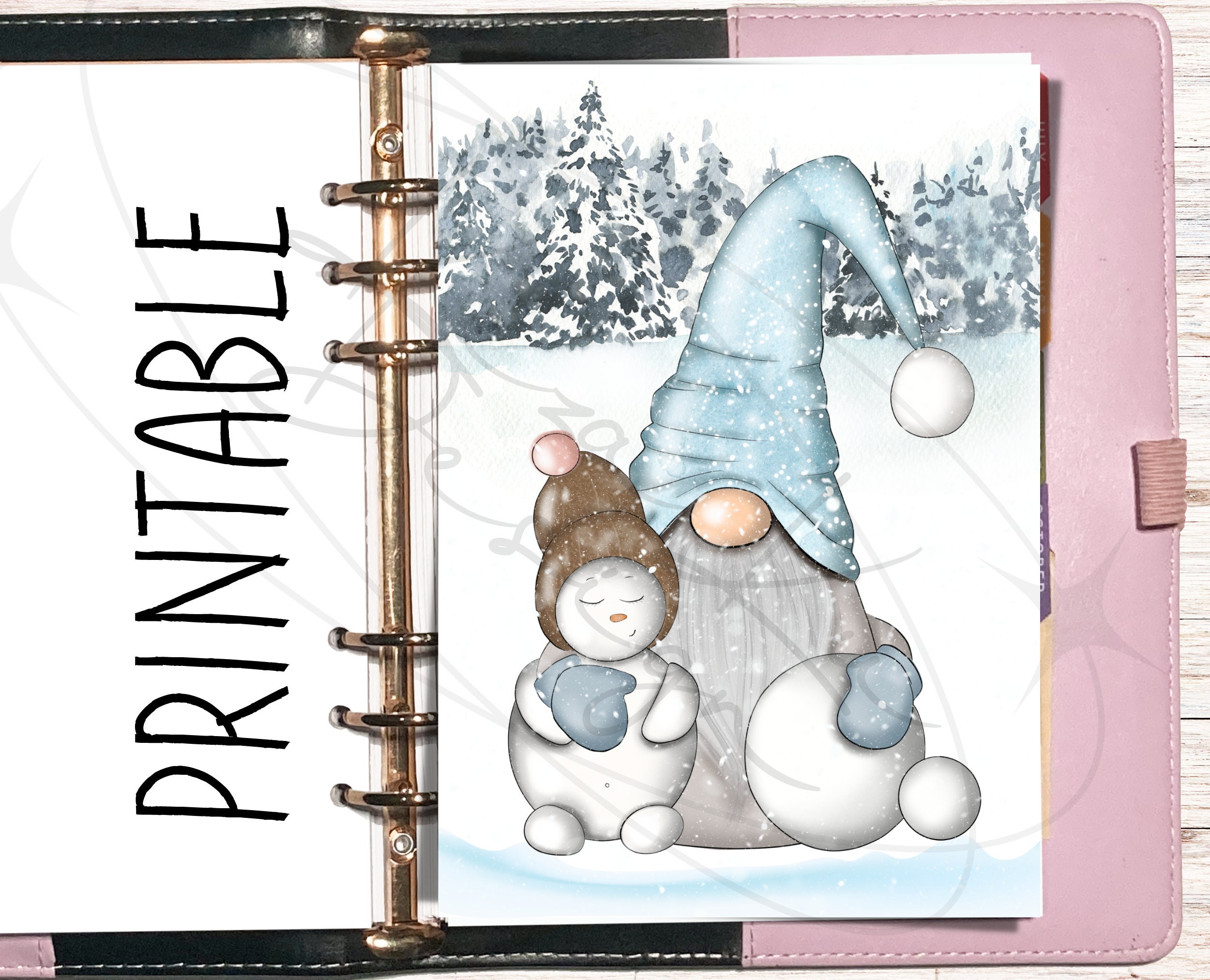 Winter Gnome Planner Dashboard Printable Planner Dashboard - Etsy
