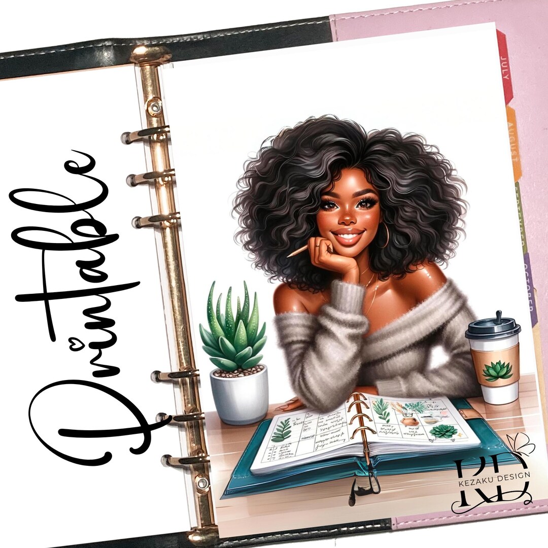 Beautiful Planner Girl Dashboard, PDF Printable Planner Dashboards ...