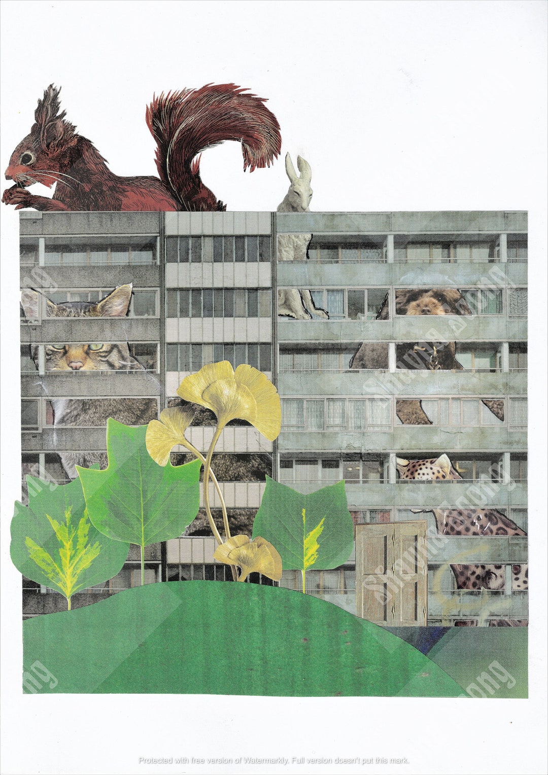 Urban Jungle: A3 Collage Print - Etsy