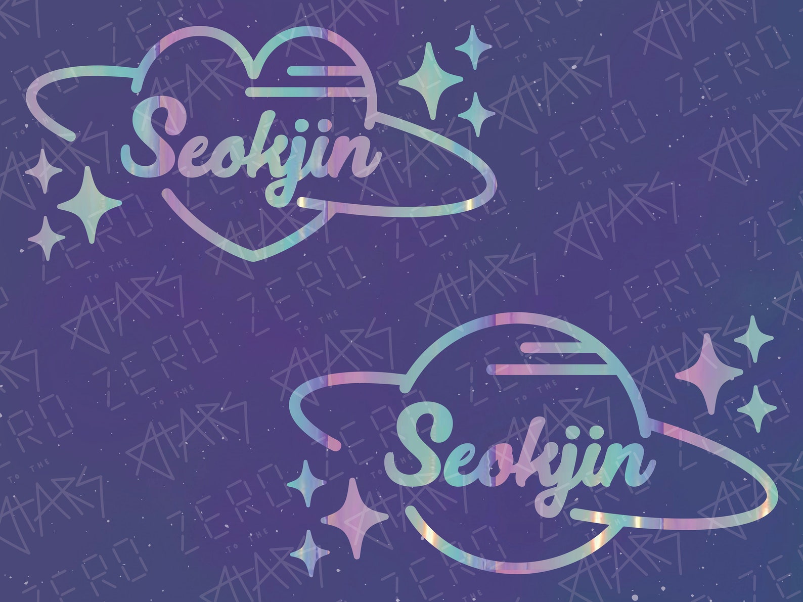 BTS Planet/heart Bias Vinyl Decal Sticker for Your Light | Etsy