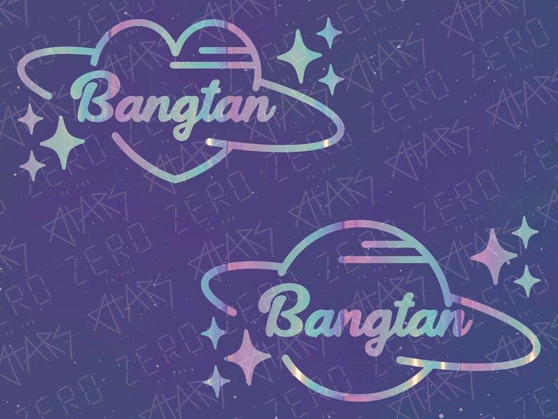 BTS Planet/heart Bias Vinyl Decal Sticker for Your Light - Etsy