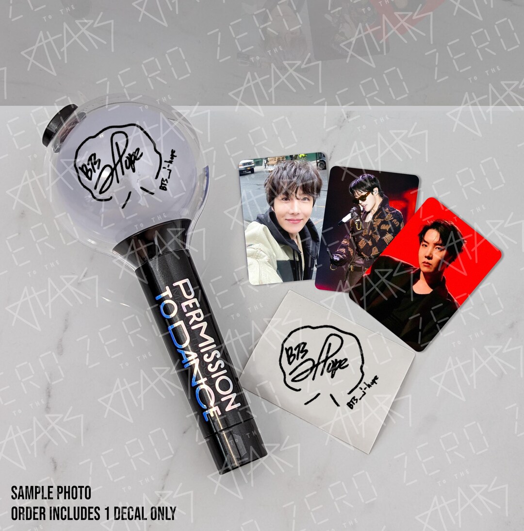 BTS J-hope Signature ARMY Bomb Vinyl Decal Sticker for Your Light Stick ...