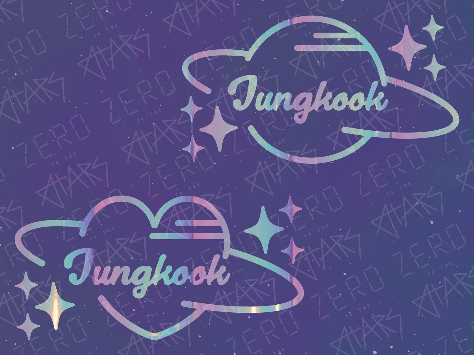 BTS Planet/heart Bias Vinyl Decal Sticker for Your Light - Etsy