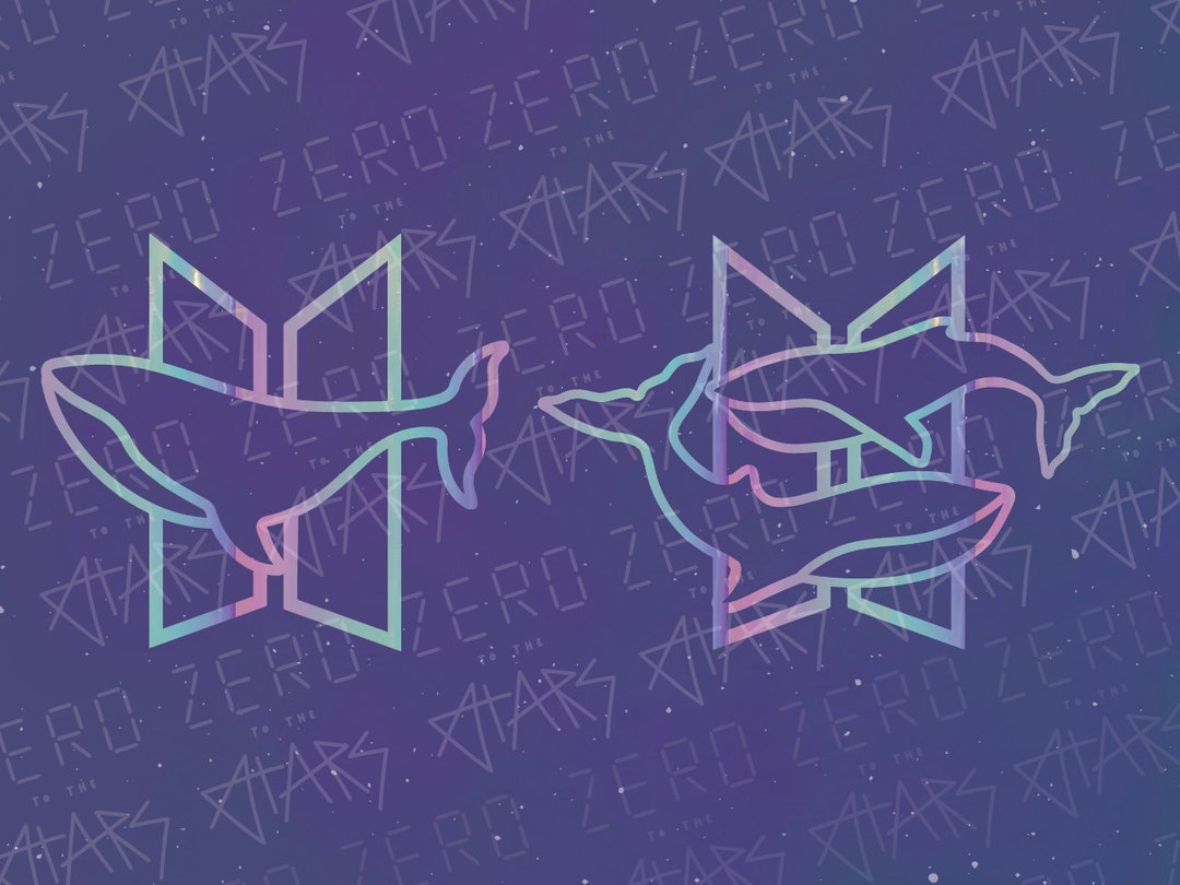 BTS Whalien Take Two Whales Logo ARMY Bomb Vinyl Decal Sticker for Your ...