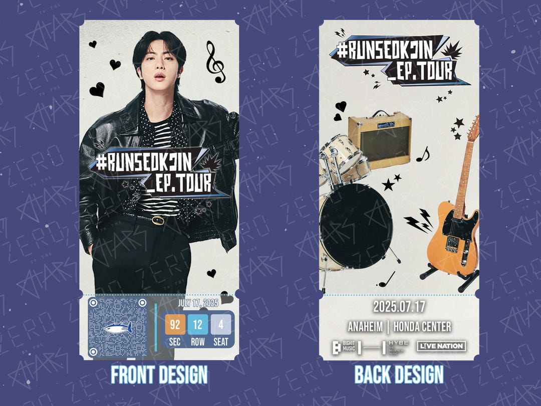 Jin | Run Seokjin Ep.1 Tour Tap to Scan for Spotify Playlist Setlist ...