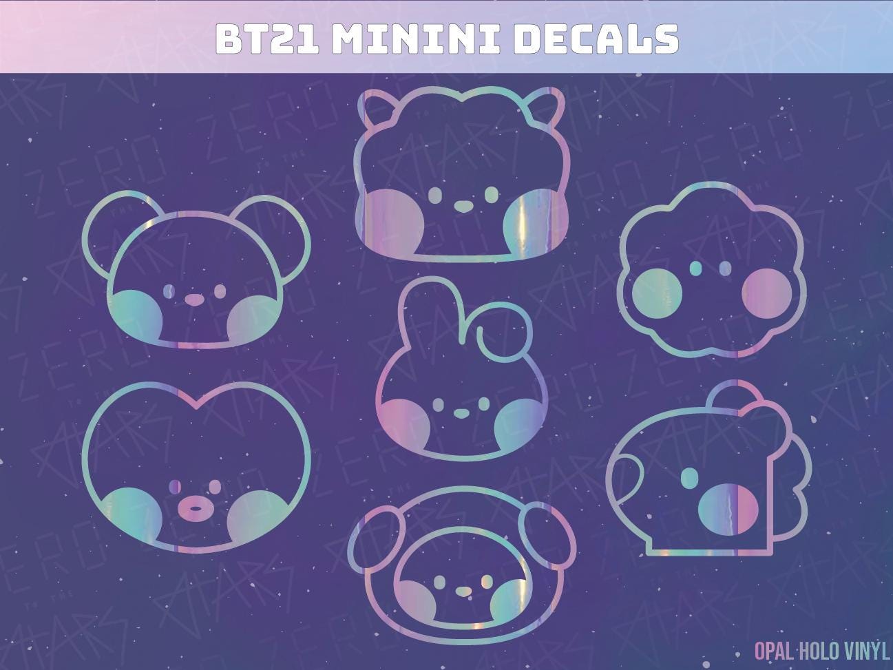 Minini Character Vinyl Decal Sticker for Light Stick, Car, and Laptop ...