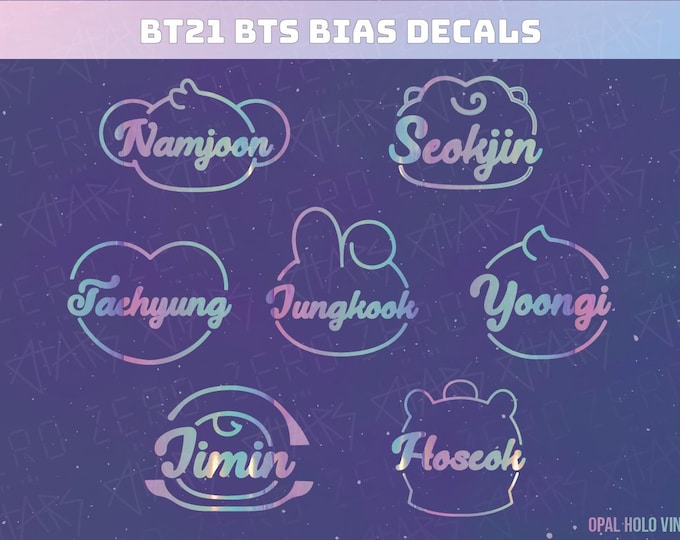 BT21 BTS Bias ARMY Bomb Vinyl Decal Sticker for Your Light Stick, Car ...