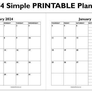 2024 Planner Printable, 2024 Weekly Planner, Monthly Planner, Monthly ...