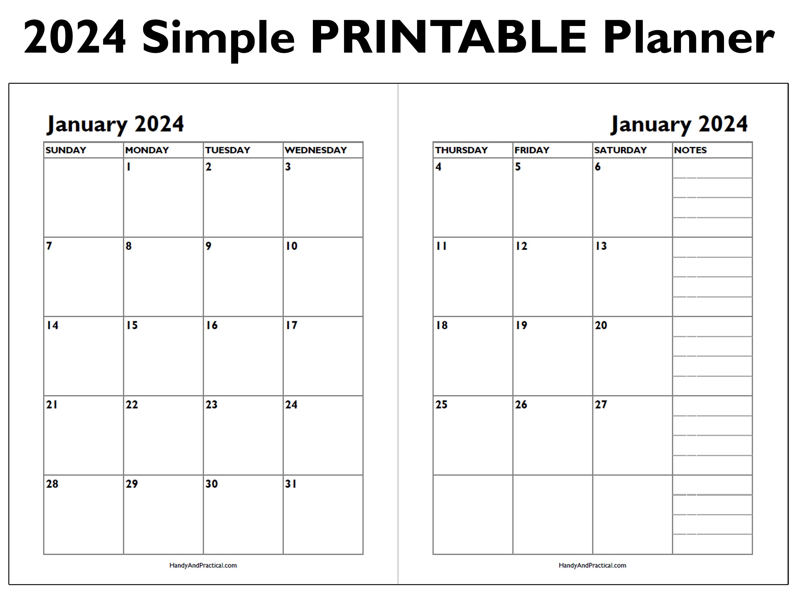 2024 Planner Printable, 2024 Weekly Planner, Monthly Planner, Monthly ...