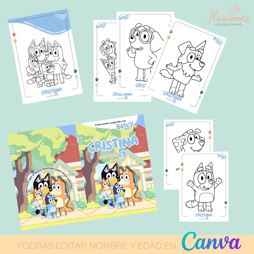 Bluey Printable Coloring and Activity Book | Educational Game for Kids ...