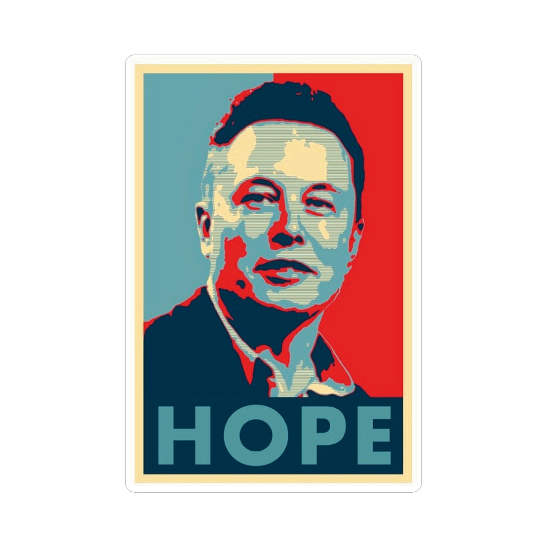 Elon Musk Hope Decal 3 Pack - Etsy