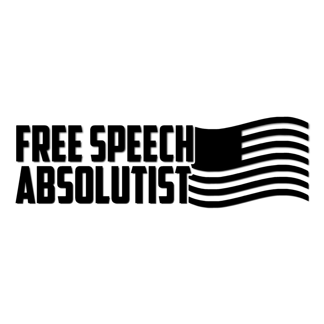 Free Speech Absolutist Die Cut Decal - Etsy