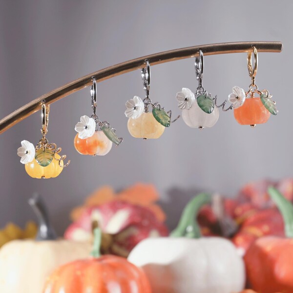 Pumpkin Earrings - Etsy