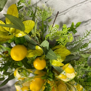 Large Lemon Wreath With Greenery - Etsy