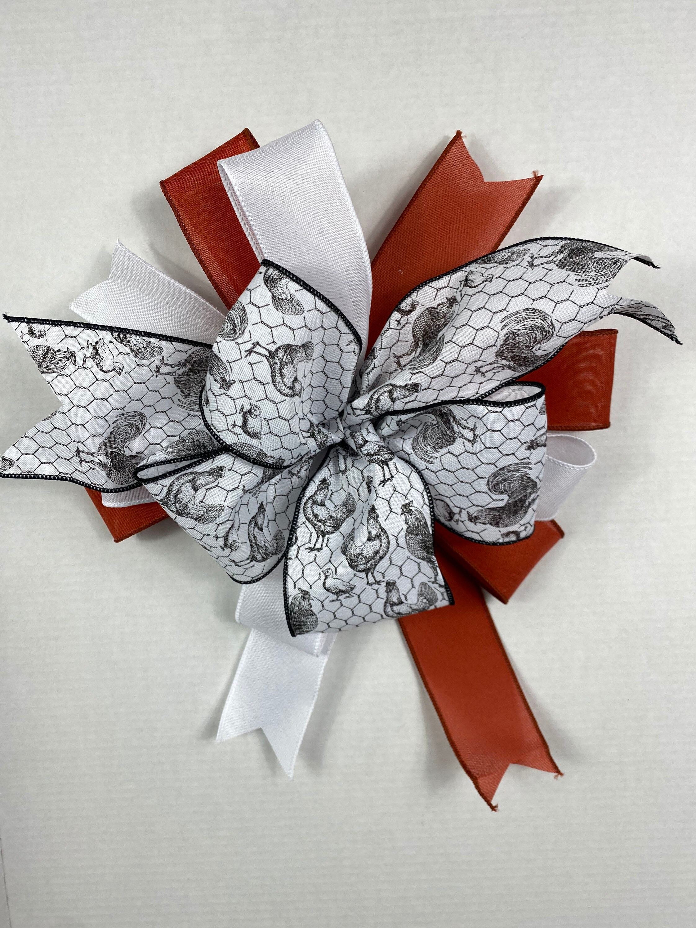 Rooster Bow Rustic Bow Country Bow Kitchen Decoration Bow - Etsy