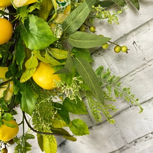 Large Lemon Wreath With Greenery - Etsy