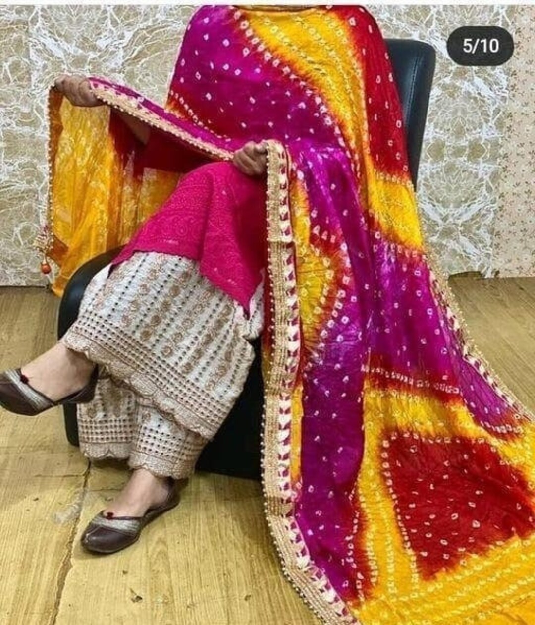 Rajasthani Bandhani Dupatta Indian Chunni Traditional Odhni Women ...