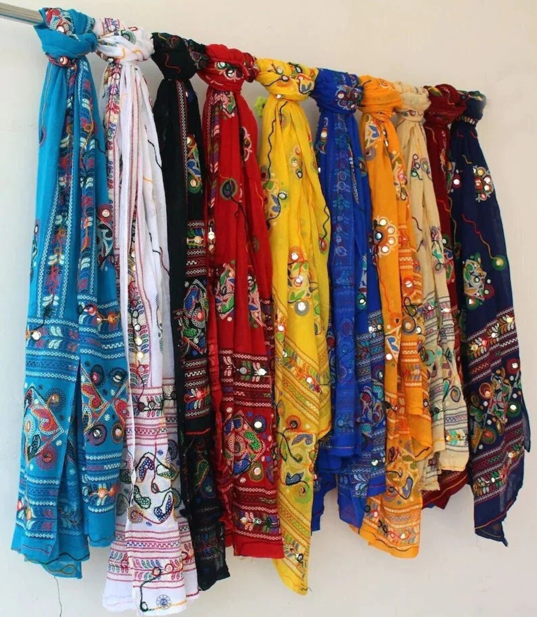 Handmade Dupatta Indian Punjabi Rajasthani Wholesale Colorful ...