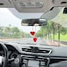 Heart Car Rear View Mirror Accessory, Crochet Red Heart Car Hanging ...