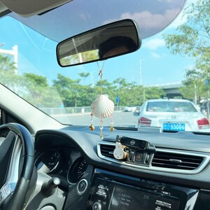 Car Charm, Crystal Car Hanging, Beach Ocean Themed Car Charm for Rear ...