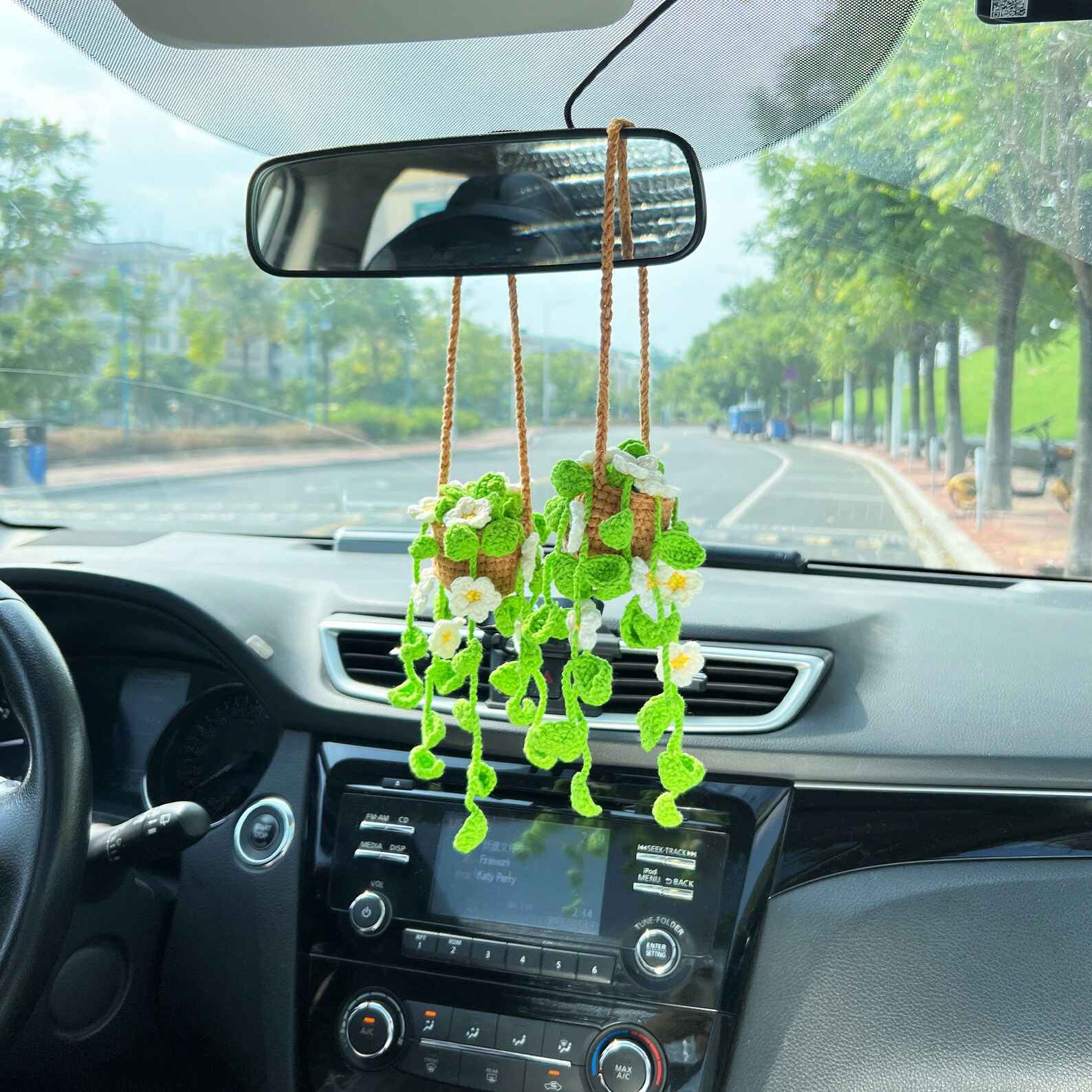 Car Plants Car Hanging Basket Crochet Fern Plant Crochet - Etsy