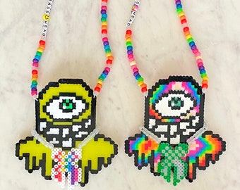 Subtronics Rave LED Pacifier Perler Necklace - Etsy