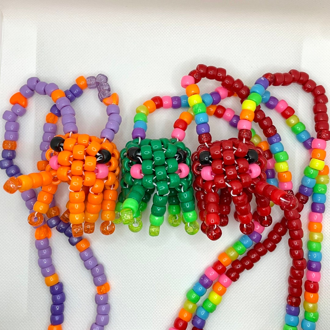 CUSTOM Kandi Octopus 3D Pendant Necklace Choose the Colors & - Etsy