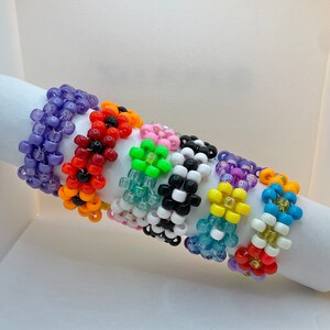 CUSTOM Flower Kandi Cuff Bracelet/anklet/armband Made to Order - Etsy