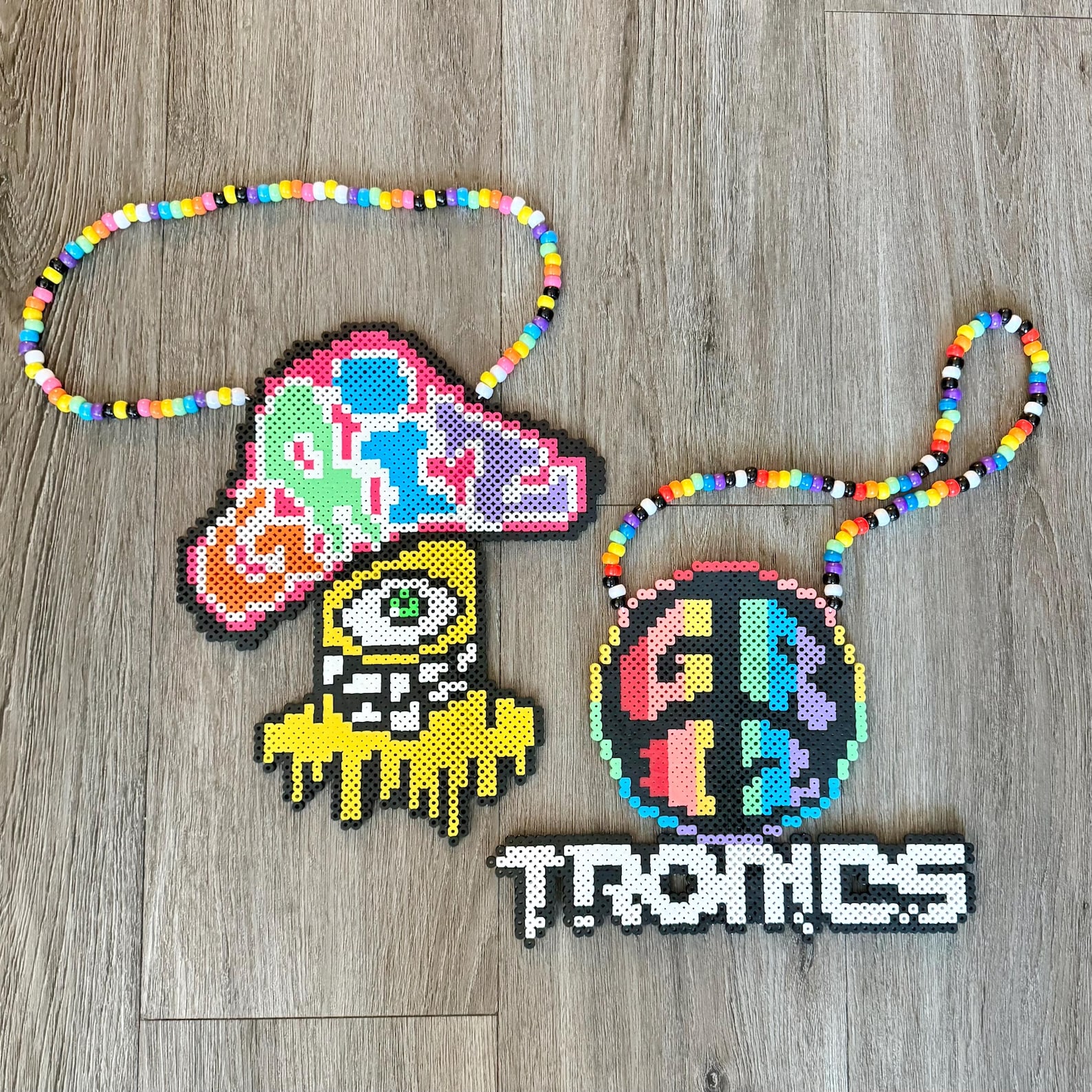 Griz X Subtronics Inspired Perler Necklace – Griztronics Rave Kandi ...