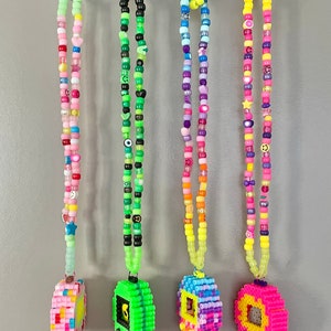 Tomagachi Kandi Set, 3D Shaker Necklace & Matching Bracelets, Perler ...