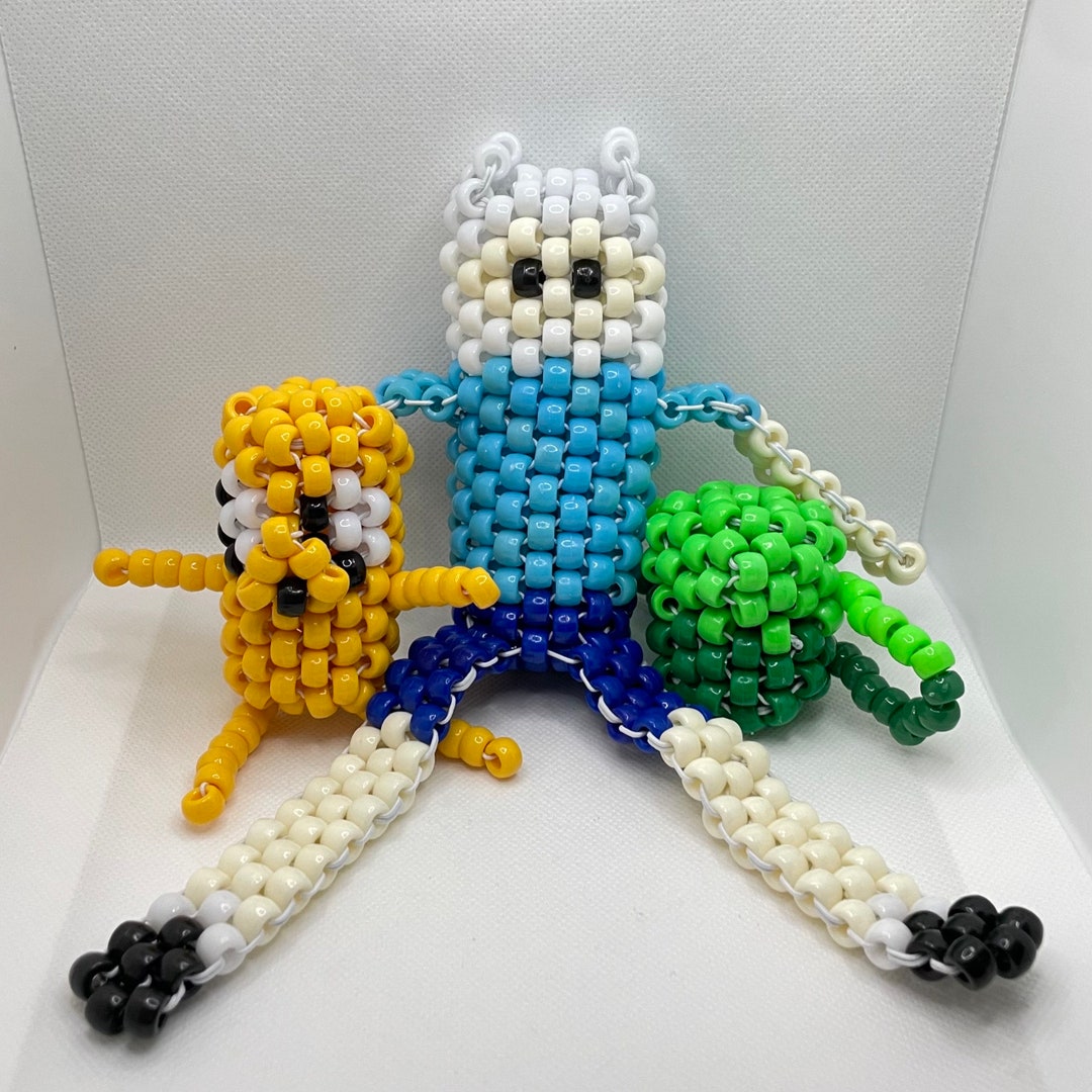 Adventure Time 3D Kandi Characters Finn W/ Green Backpack & Jake Hand ...