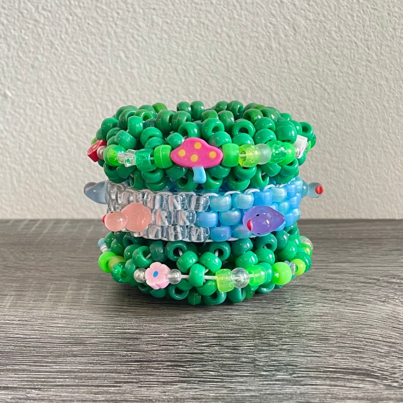 Kandi Bracelet Cuff Dark - Etsy