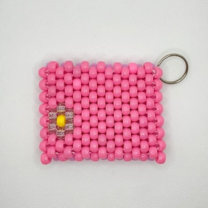 Flower Kandi Clip-on Wallets - Handmade Beaded Pouch Monochromatic - Etsy