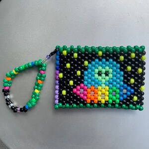 Galaxy Kandi Purse Alien Spaceship Beaded Crossbody or Wristlet With ...