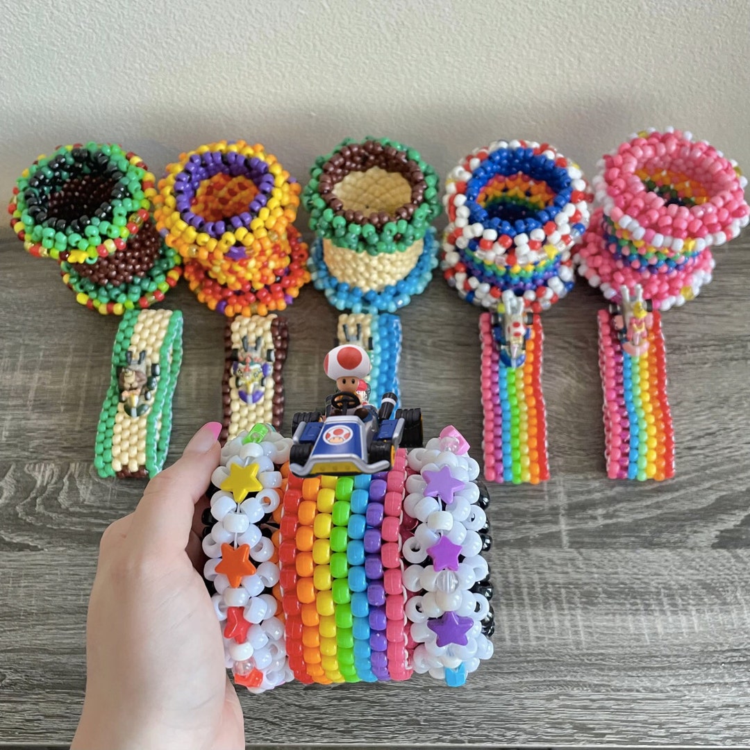 Mario Kart Inspired Huge CUSTOM 3D Rotating Kandi Cuff Bracelets With ...