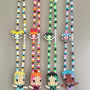 Powerpuff Girls Kandi Necklace - Power of Four 3D Kandi Characters ...