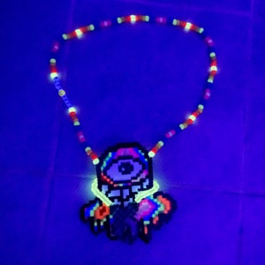 Subtronics / Excision Basshead Kandi Necklace - B2B Perler Rave Jewelry ...