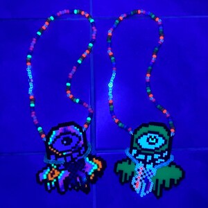 Subtronics / Excision Basshead Kandi Necklace - B2B Perler Rave Jewelry ...