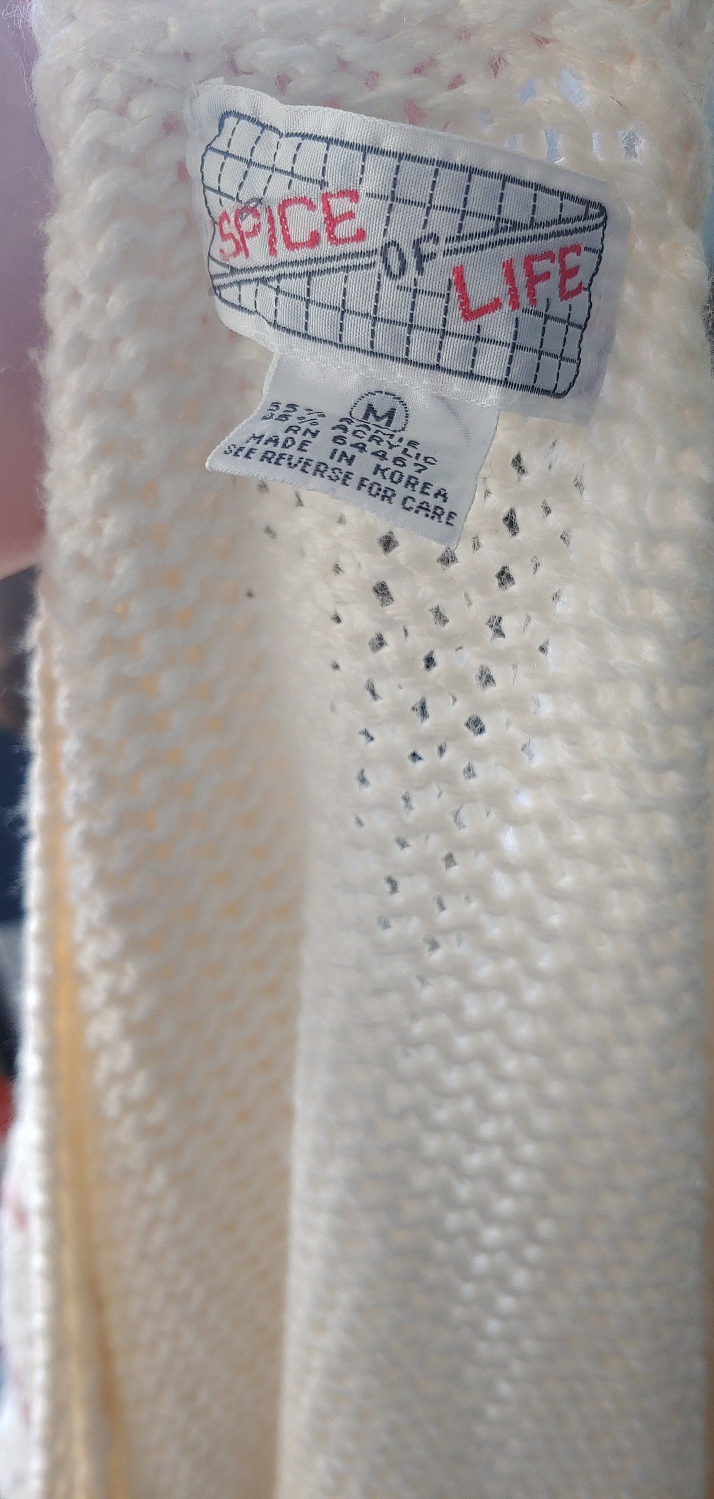 80s Fringed White Cardigan Vintage Pastel Sweater Floral Sweater ...