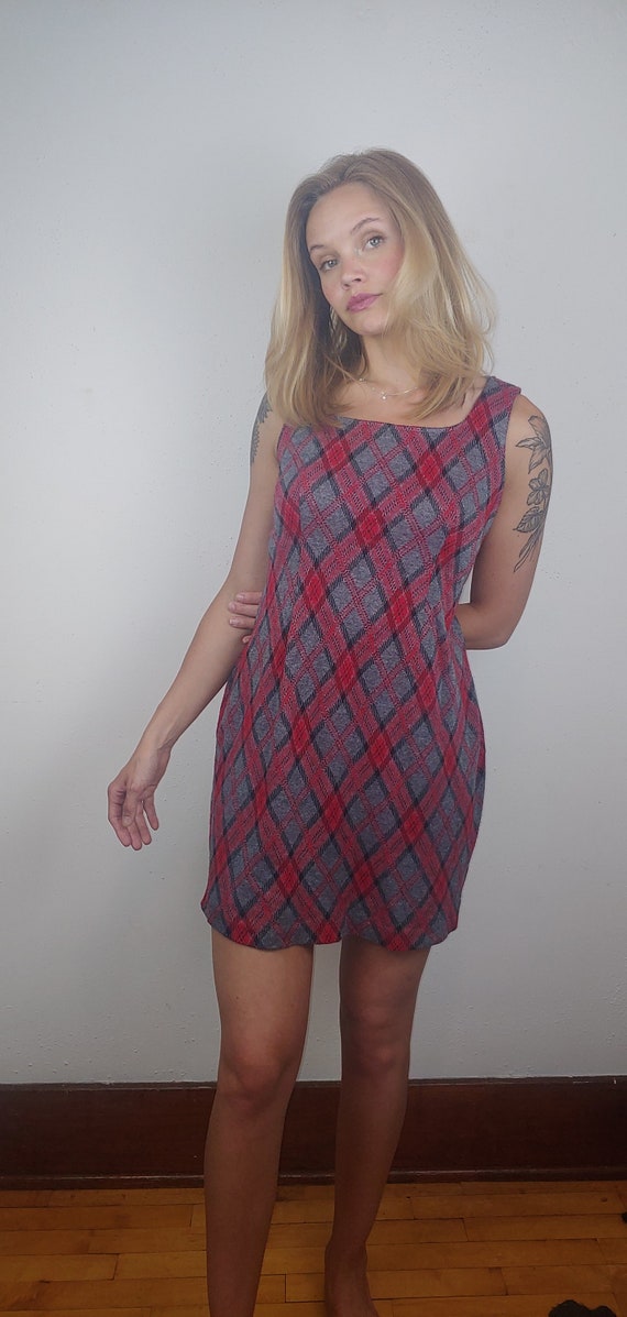 90s Plaid Mini Dress | 90s School Girl Dress | Vintag… - Gem