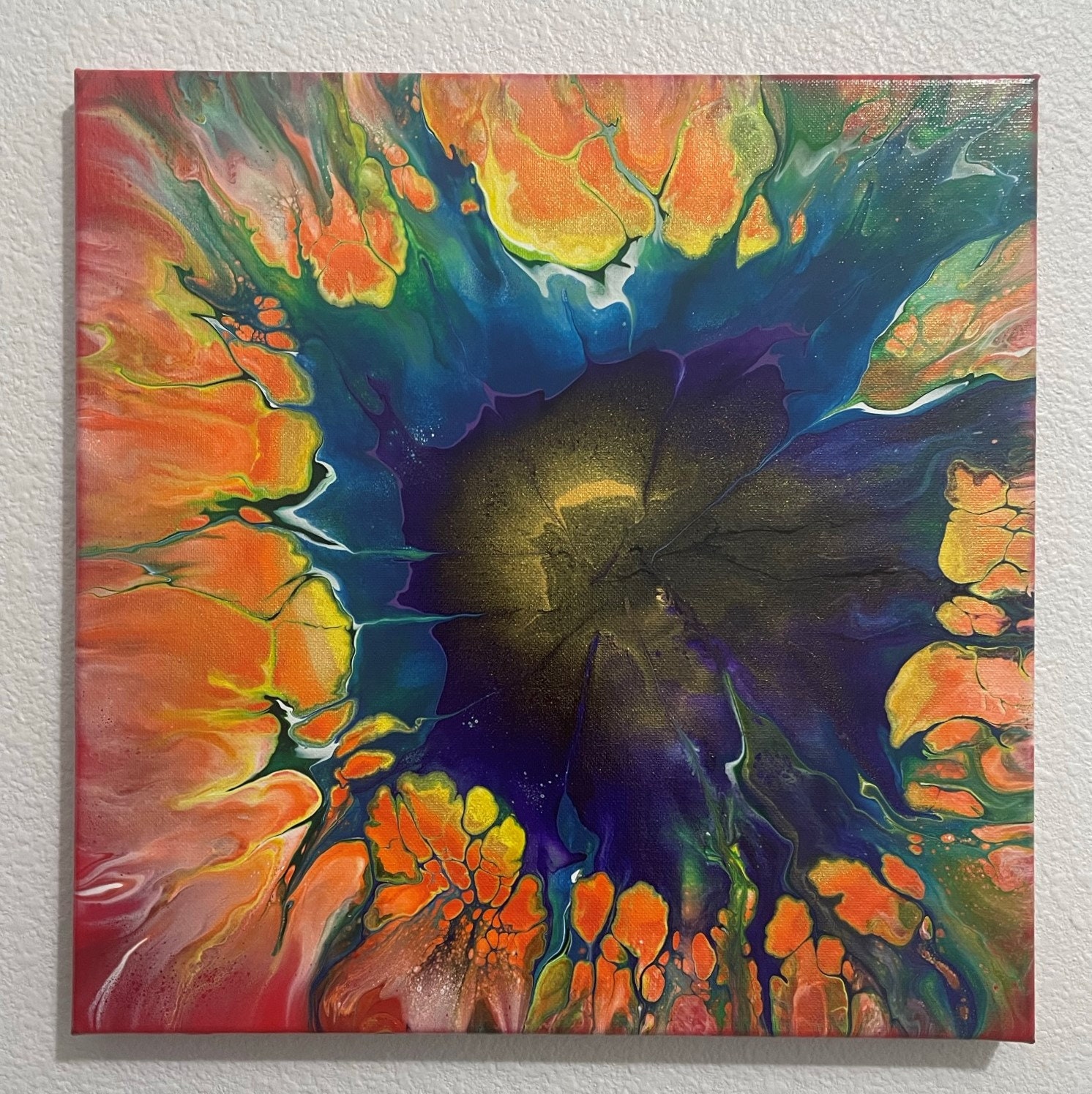 111 Floaters: Acrylic Pour Fluid Art Canvas Painting - Etsy