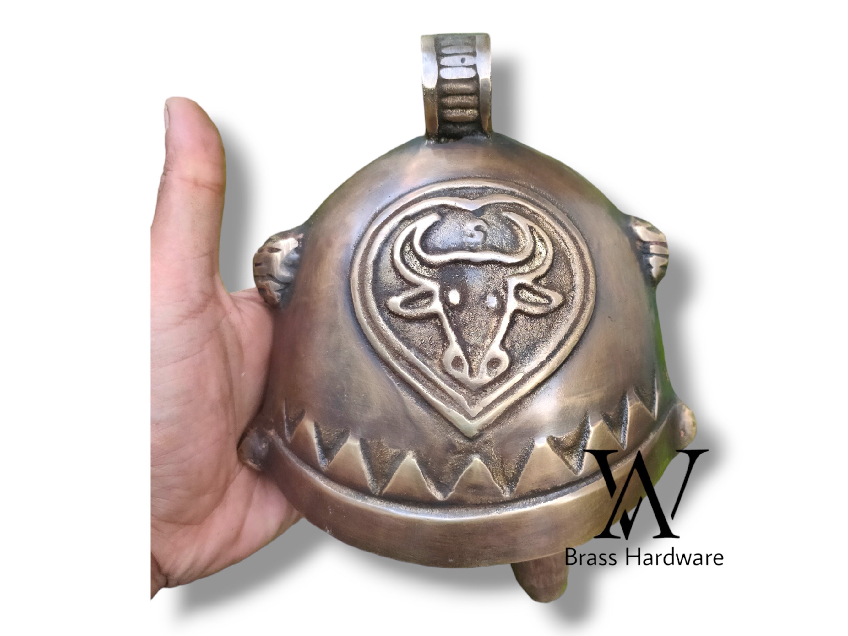 1 Pieces Antique Brass House Doorbell Brass Cow Bell Grocery Cow No. 5 ...