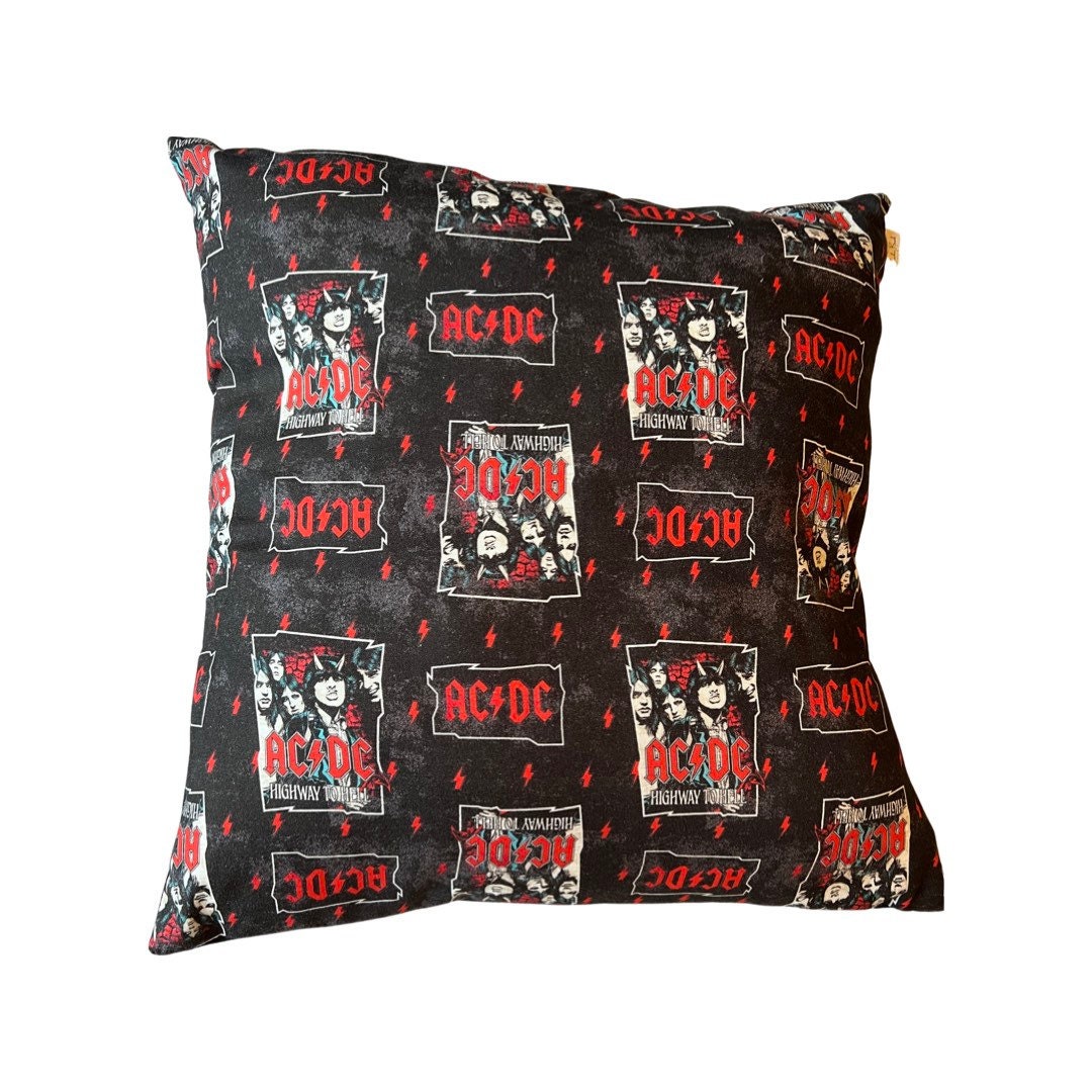 AC/DC Band highway to Hell Fabric Pillow Cover With Hypoallergenic ...