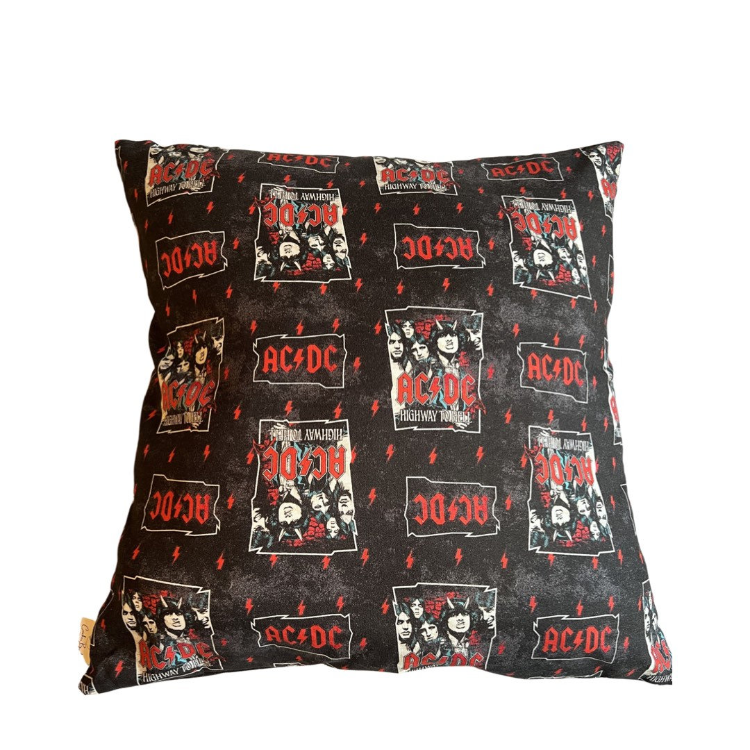 AC/DC Band highway to Hell Fabric Pillow Cover With Hypoallergenic ...