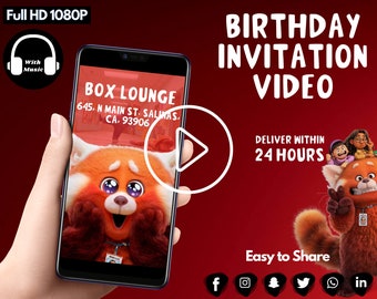 Turning Red Invitation Turning Red Birthday Turning Red Party - Etsy